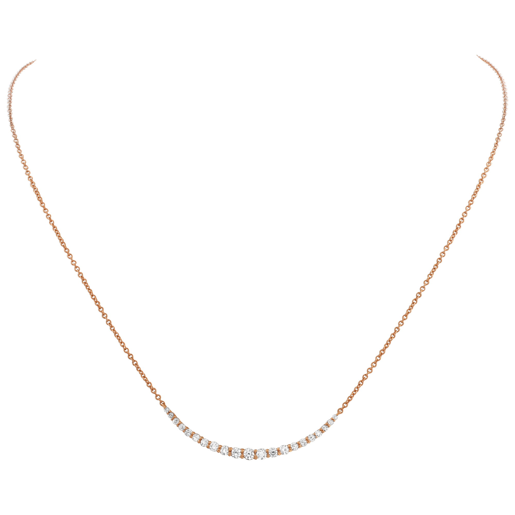 Rose gold smile necklace store