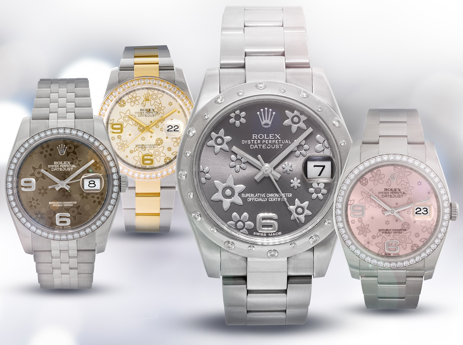 A Beautiful Bunch of Rolex Floral Dials | Gray & Sons Jewelers