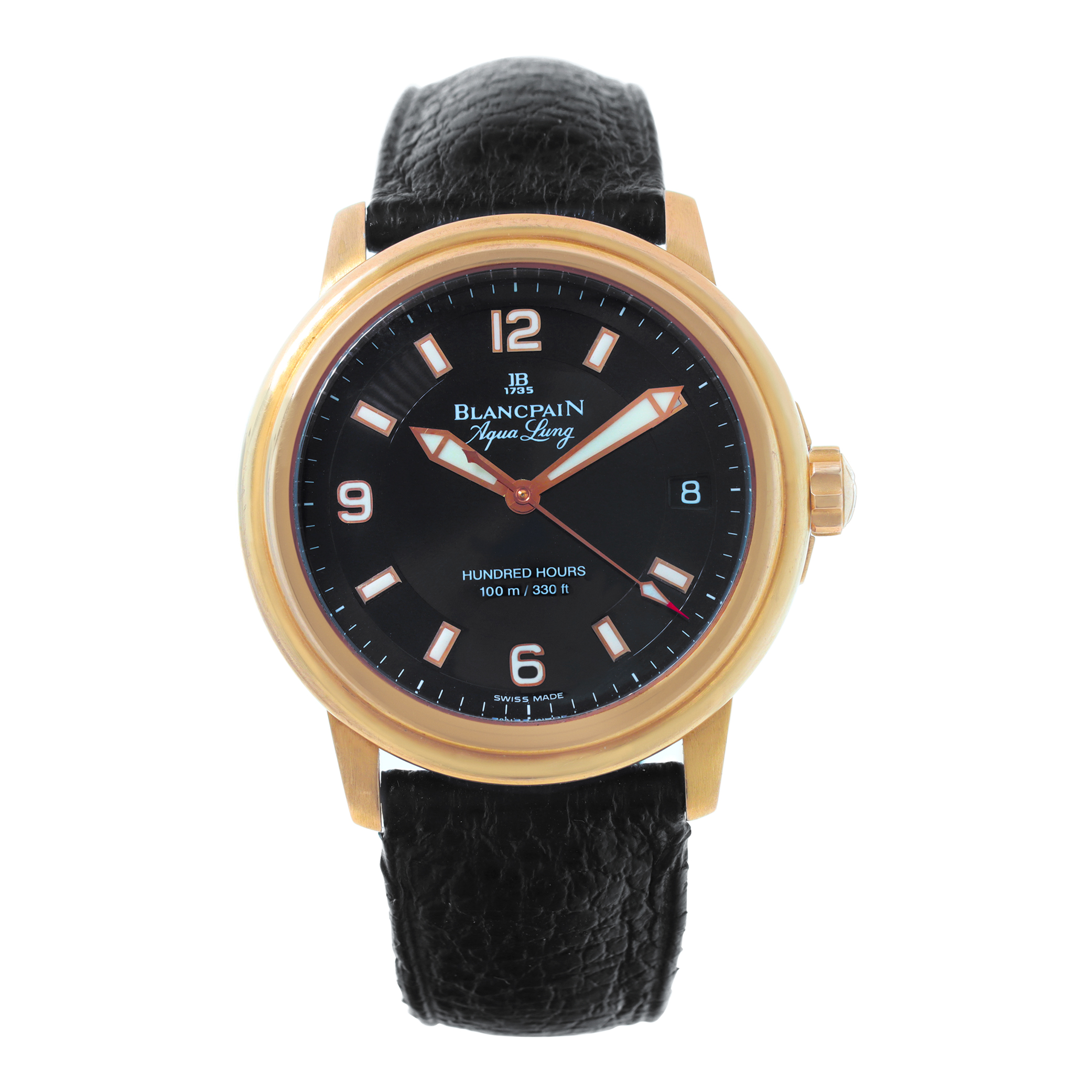 Pre-owned Blancpain Aqua Lung 2100-3630 18k rose gold | Gray & Sons
