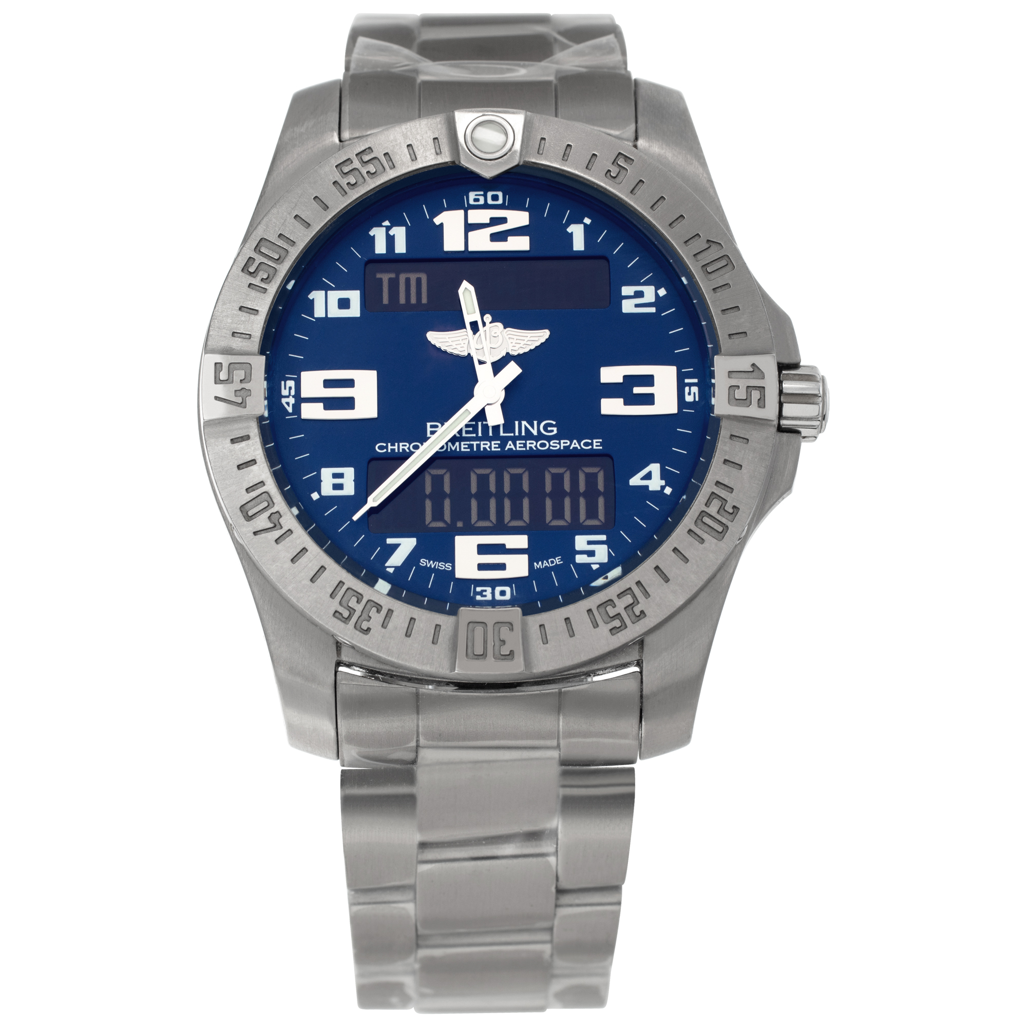 Pre-owned Breitling Aerospace e79363 Titanium Blue W527004