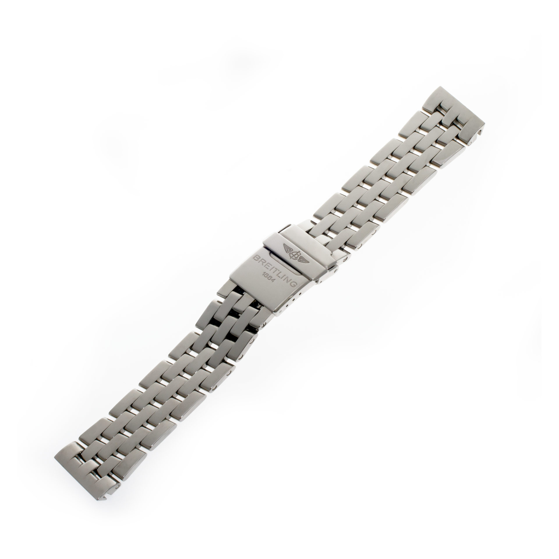 Breitling Pilot band in stainless steel with deployant clasp