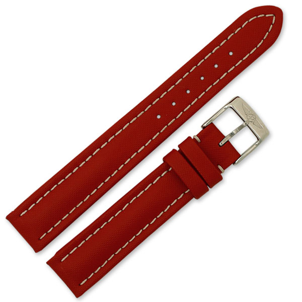 Breitling red stitch padded nylon strap (15x14) | Gray & Sons Jewelers