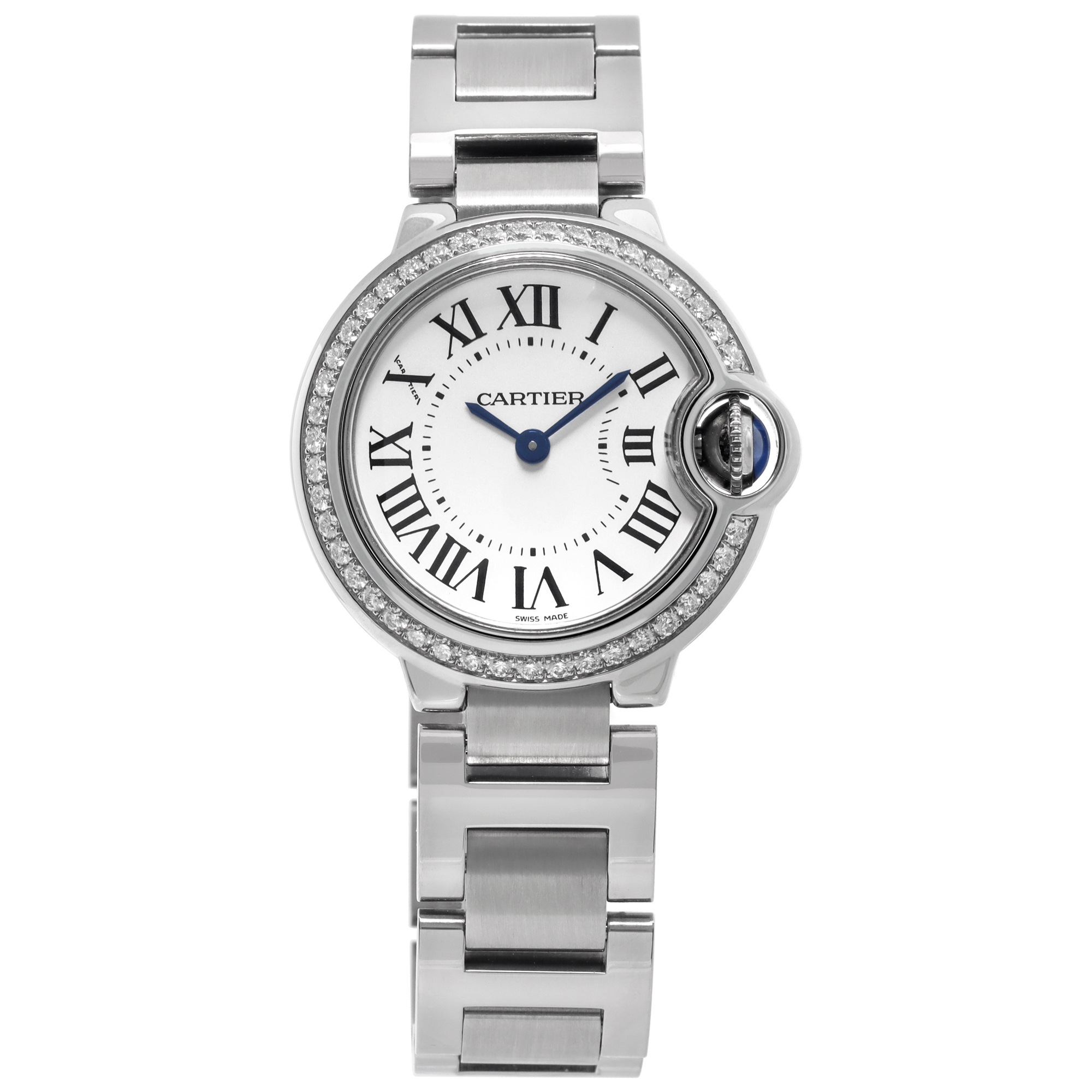 Used Cartier Ballon Bleu W4BB0015 stainless steel 28mm Quart