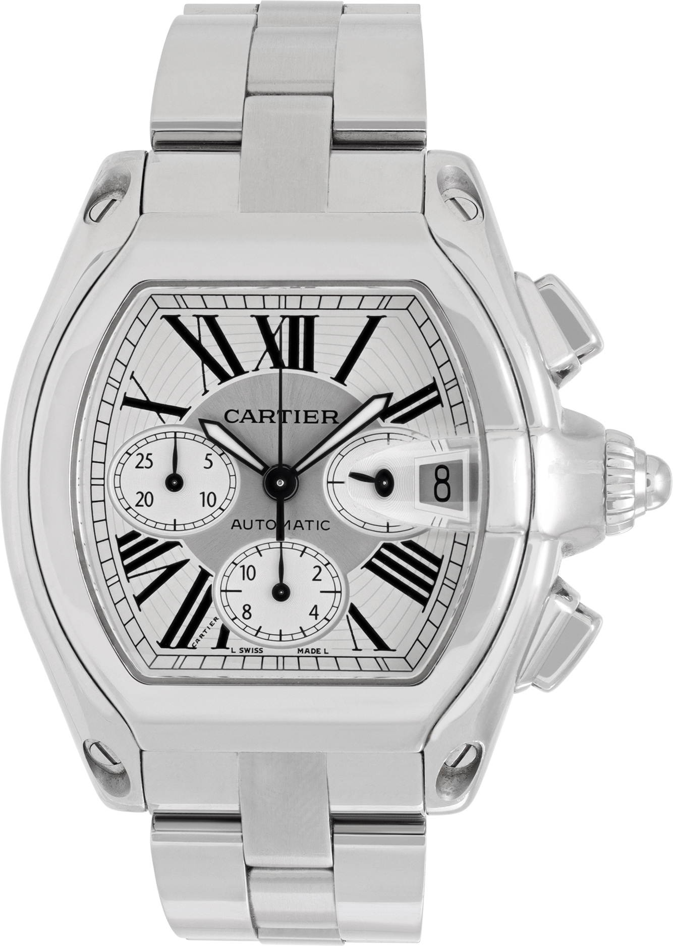 Pre-owned Cartier Roadster 2618 Stainless Steel 38mm | Gray & Sons