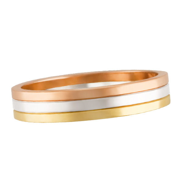 Cartier Tri-color ring 18K | Gray & Sons Jewelers