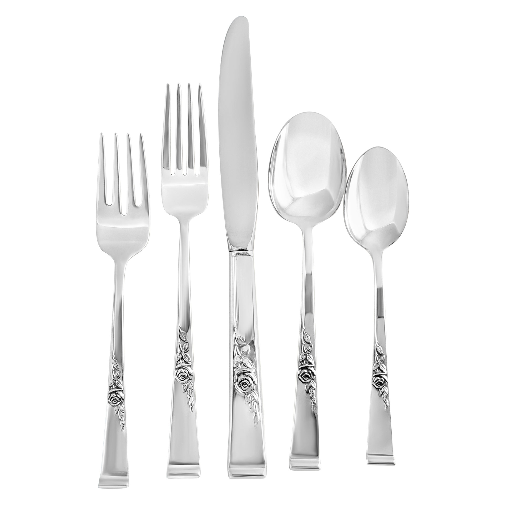 "CLASSIC ROSE" sterling silver flatware set by Reed & N510076