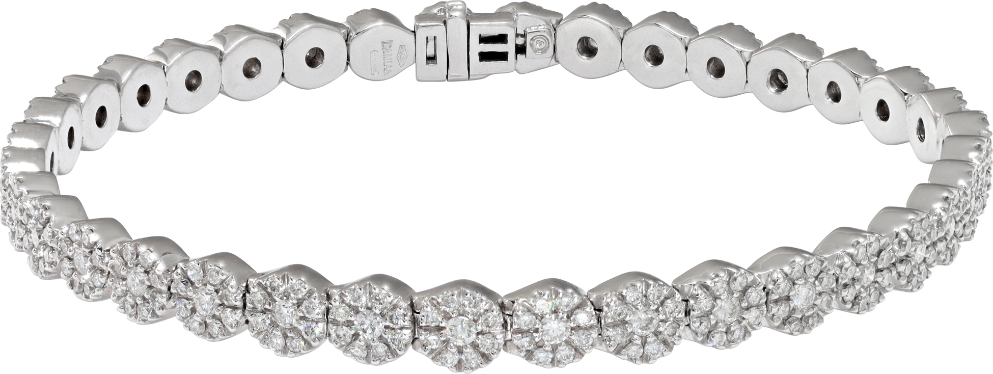 Damiani diamond line bracelet in 18k white gold | Gray & Sons Jewelers
