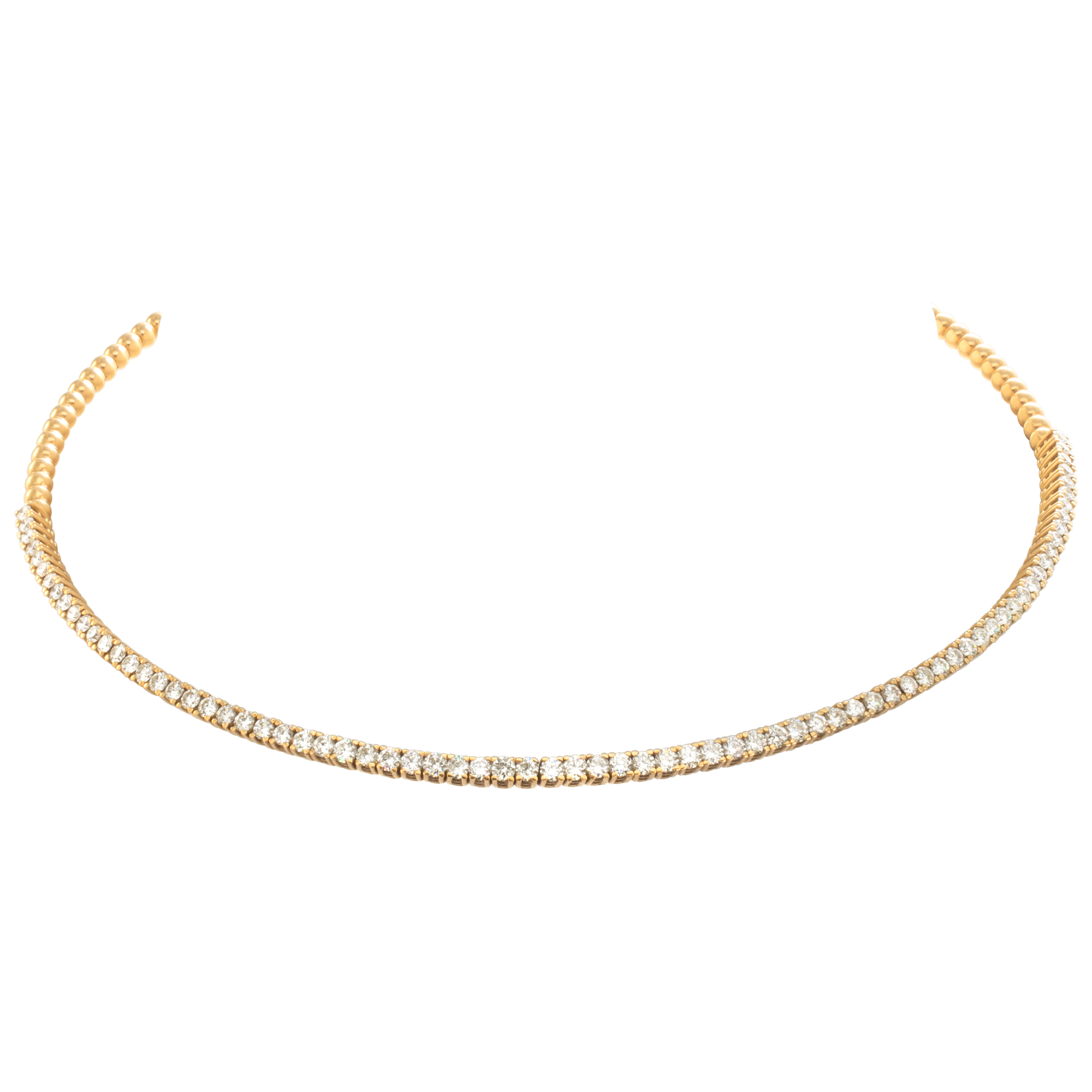 Diamond choker in 18k yellow gold | Gray & Sons Jewelers