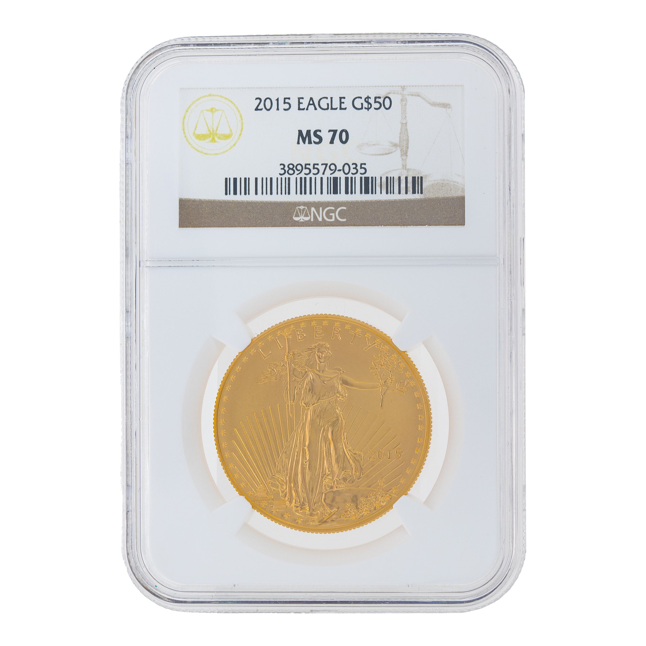 2015 $50 US Gold Eagle MS70 NGC graded | Gray & Sons Jewelers