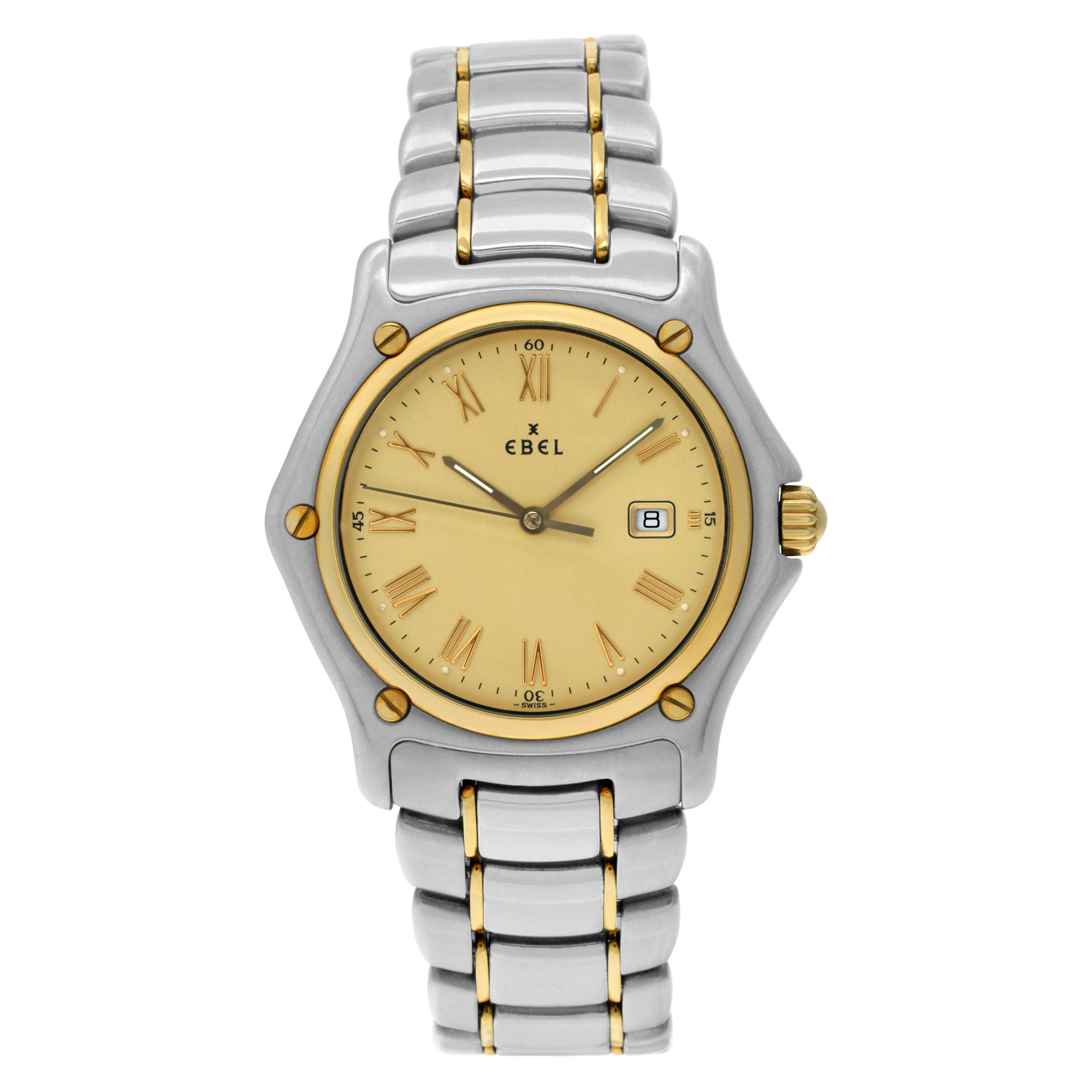Pre-owned Ebel 1911 1911 18k & Stainless Steel Champagne