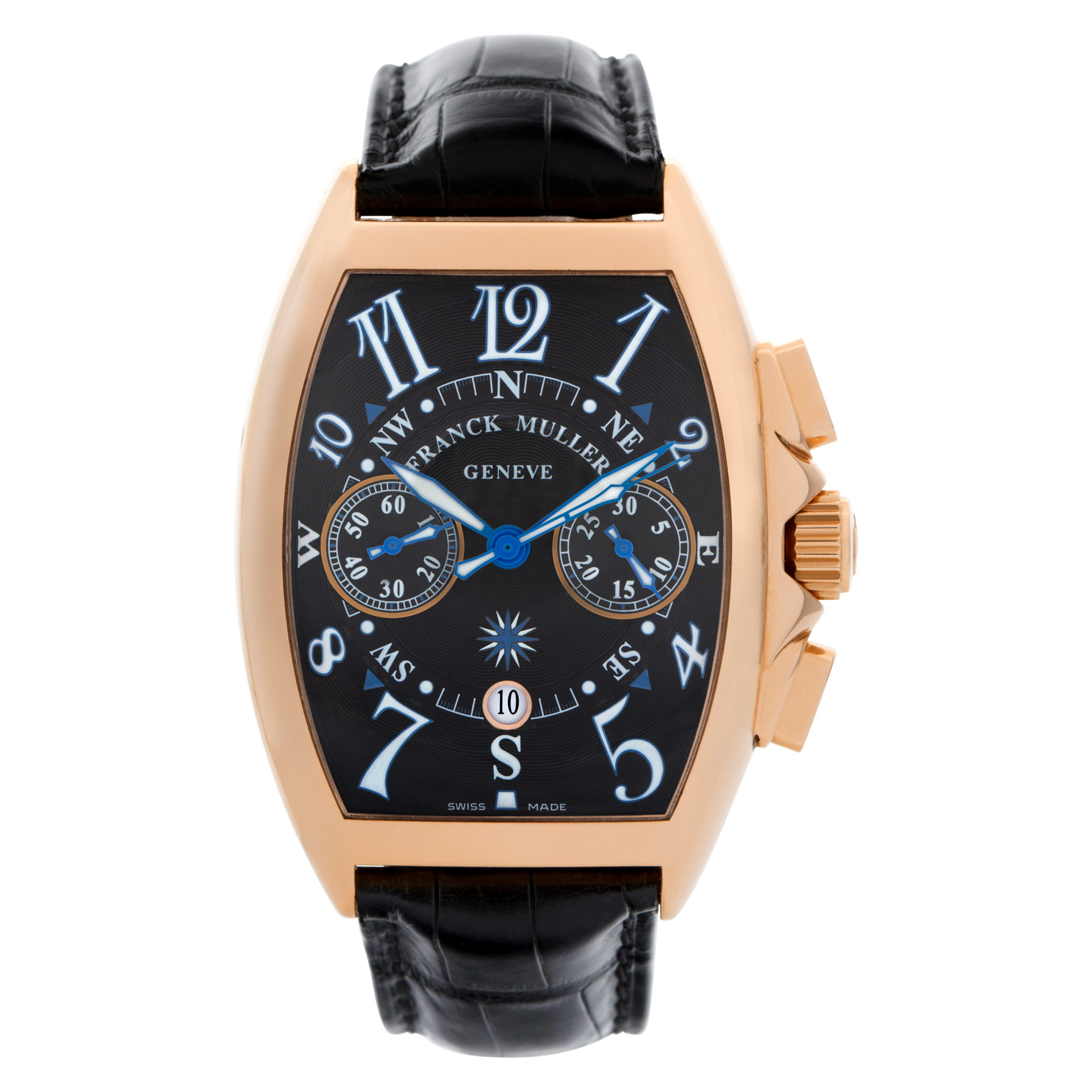 Pre-owned Franck Muller Curvex "Mariner" 8080 CC AT 18k Pink