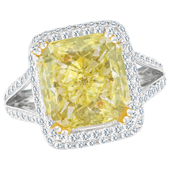 Gia Certified Cut Cornered Square Modified Brilliant Fancy