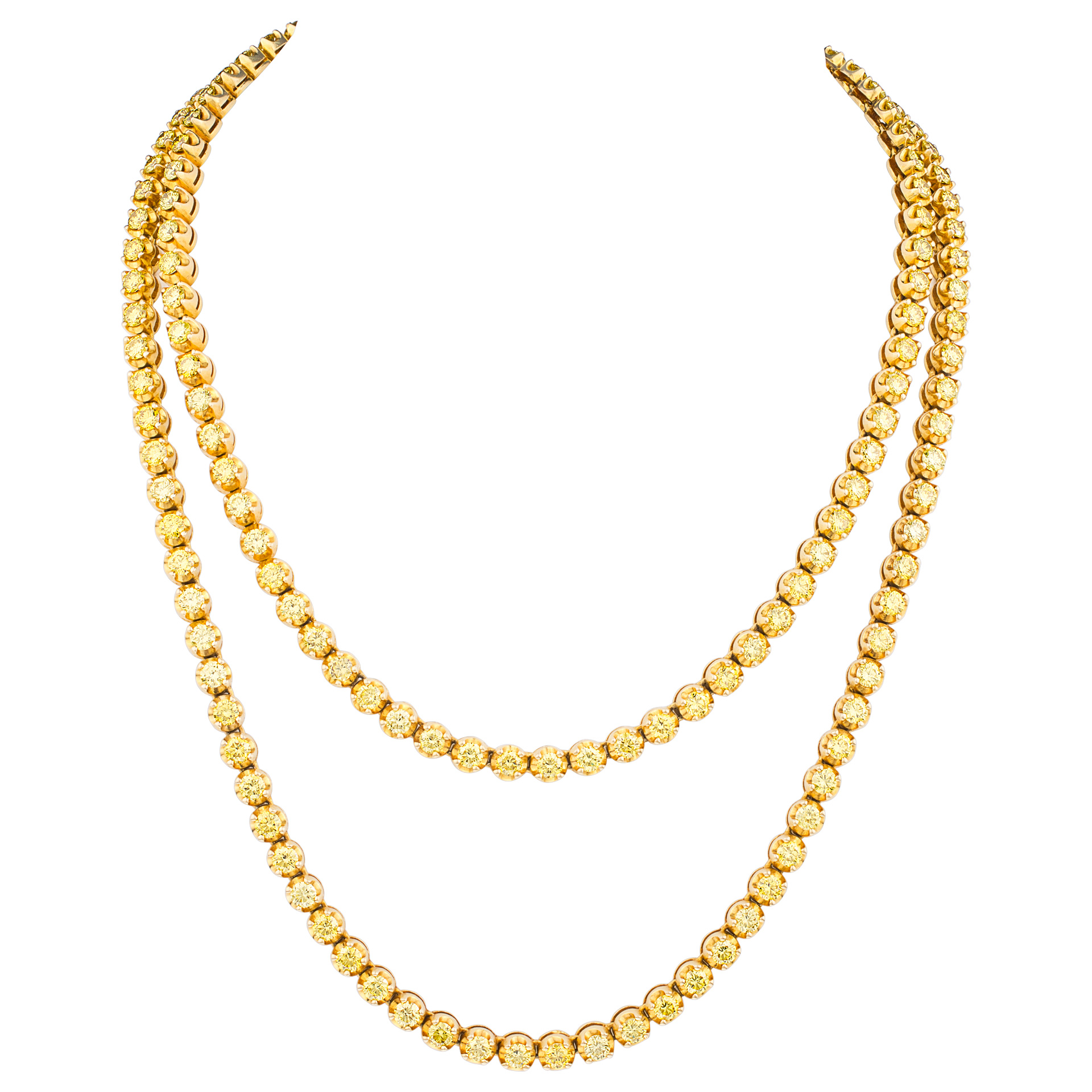Golden yellow diamond necklace in 14k yellow gold | Gray & Sons
