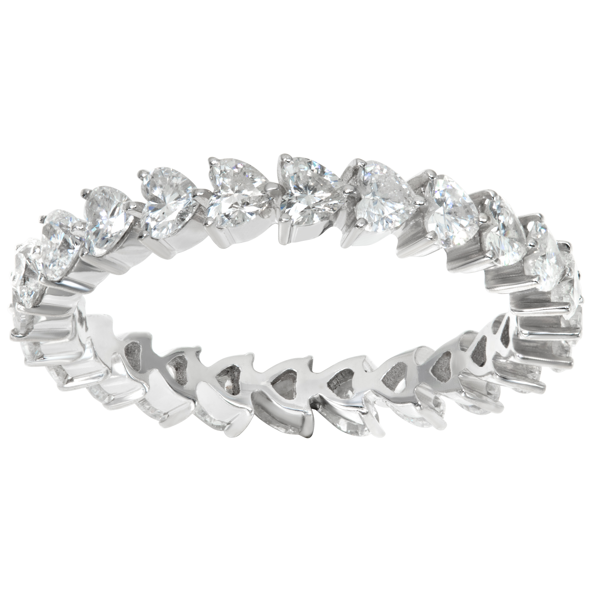 Diamond and White Gold Heart Eternity Band S520128 | Gray & Sons