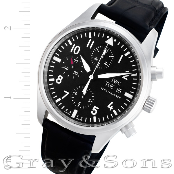 Pre-owned IWC Pilots Chronograph IW371701 stainless steel