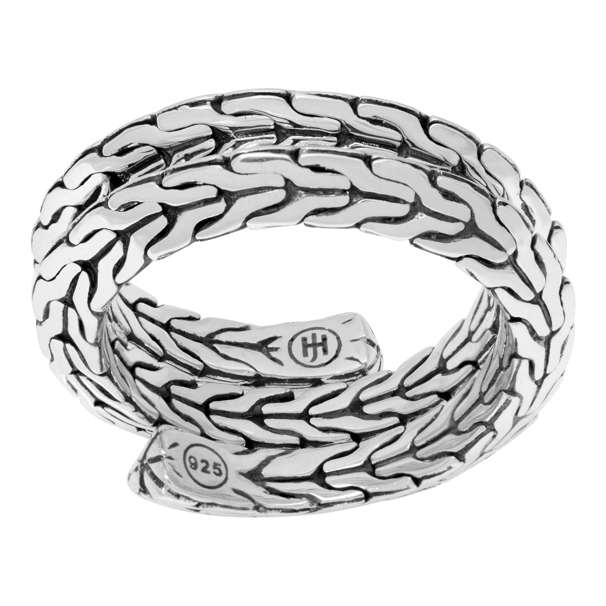 John Hardy tiga double coil ring in sterling silver | Gray & Sons