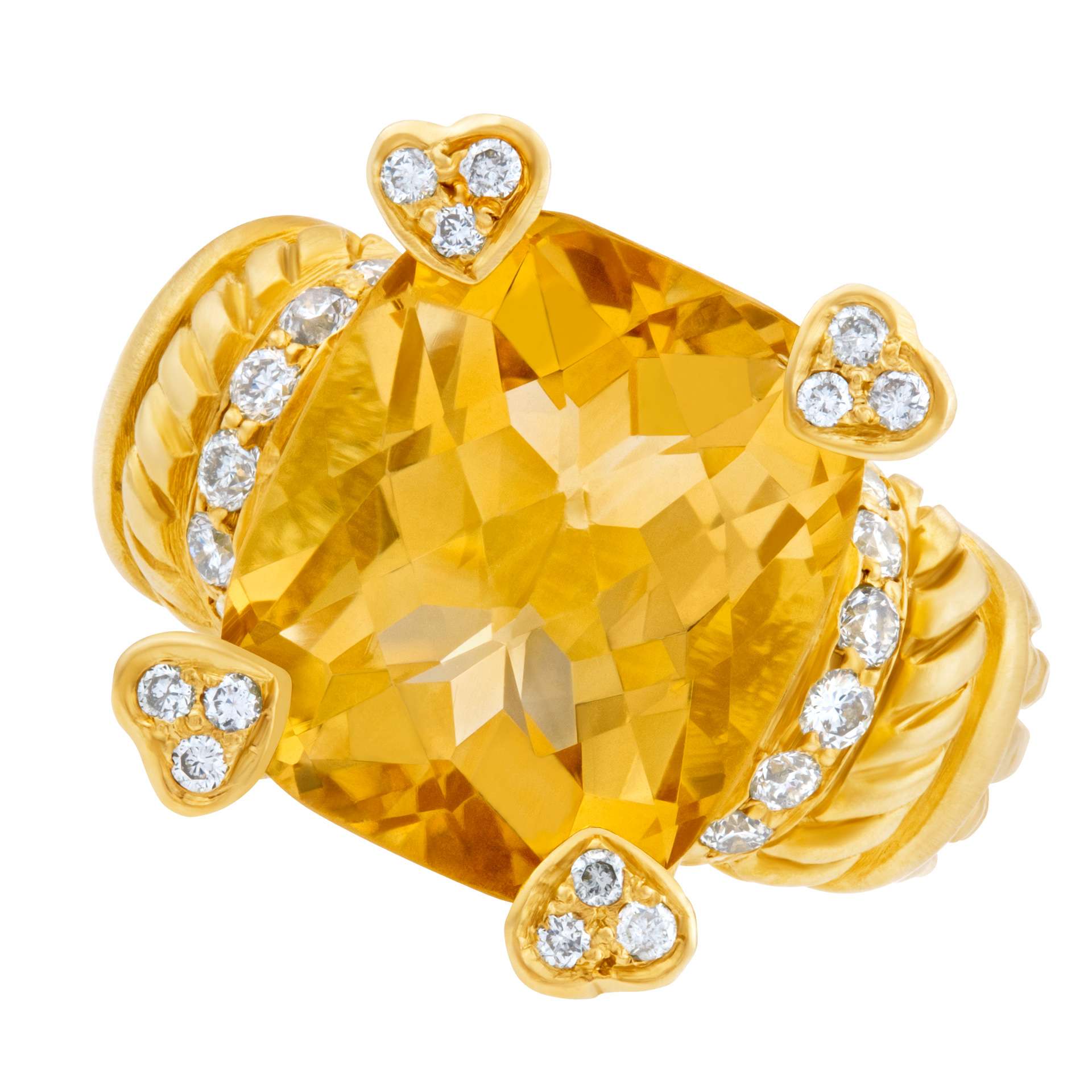 Judith Ripka Classic Etruscan style lemon citrine ring | Gray & Sons