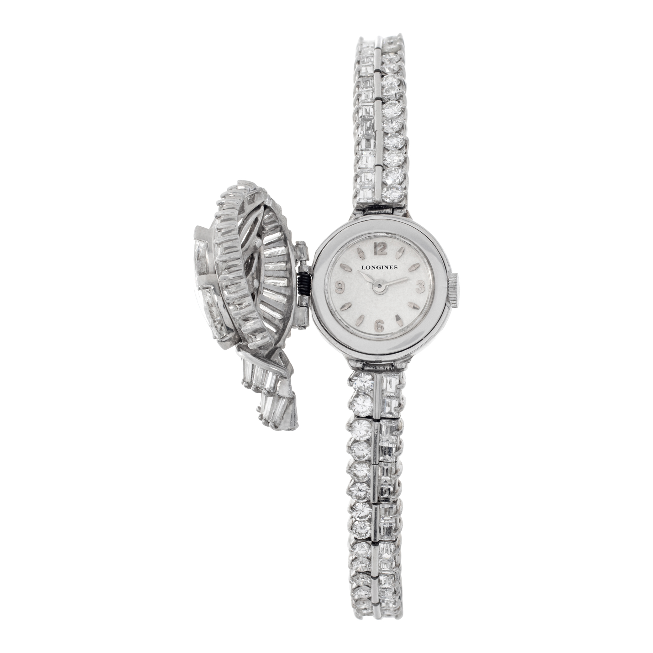 Pre-owned Longines Cocktail 123 Platinum White dial mm | Gray & Sons