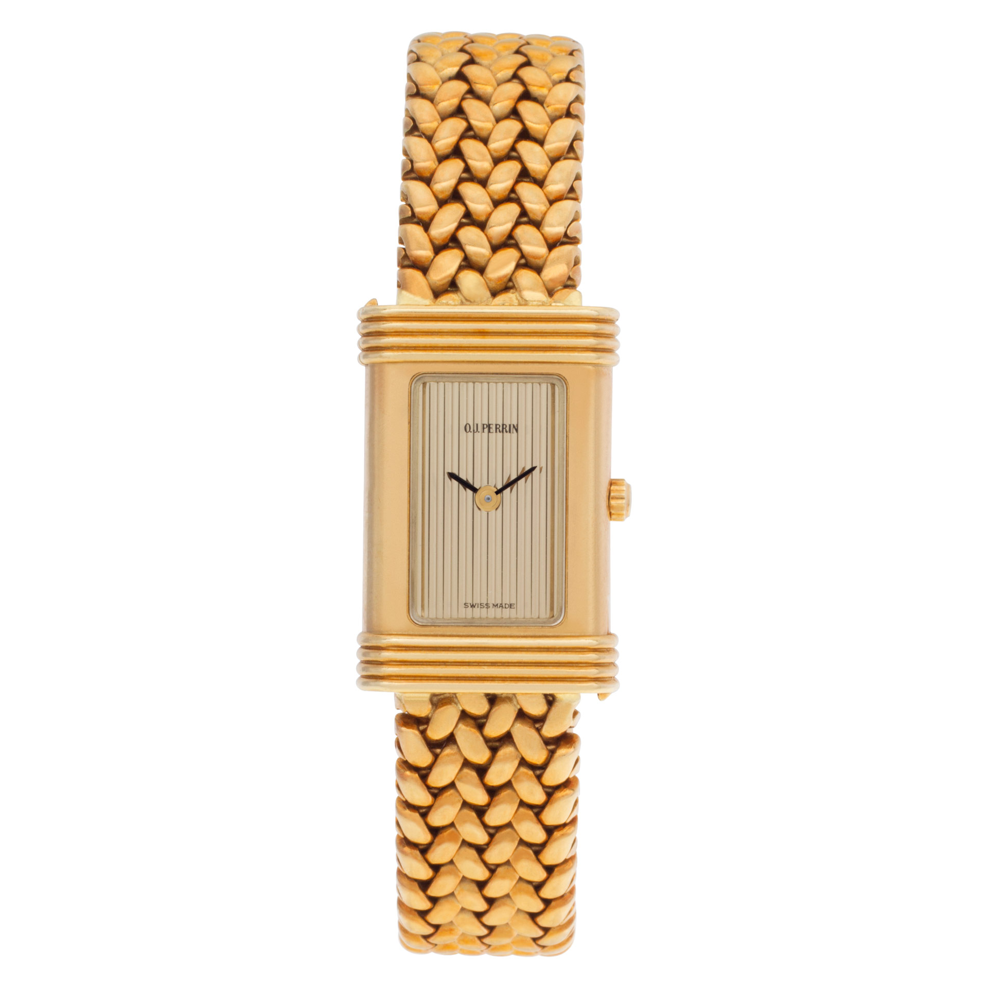 Pre-owned O.J Perrin Paris watch in 18k 0104 18k Gold dial mm