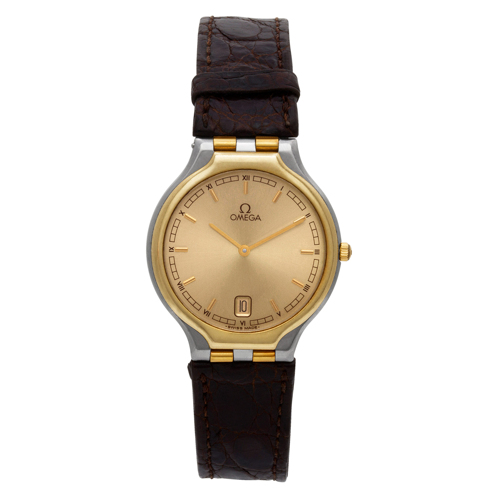 Used Omega Classic 196.0316 Stainless Steel Gold dial 31.5mm