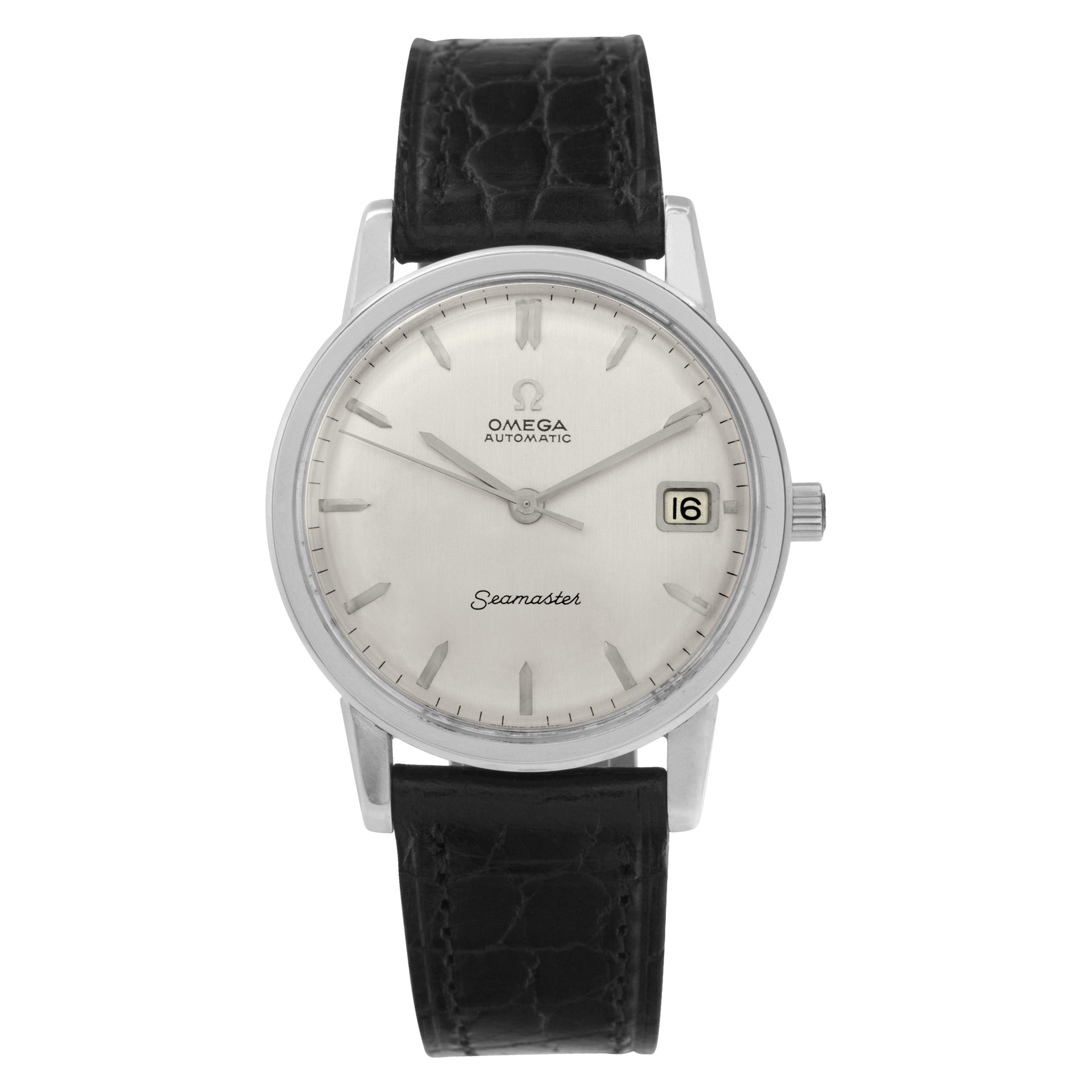 Preowned Omega Seamaster 166.003 Stainless Steel Silver dial