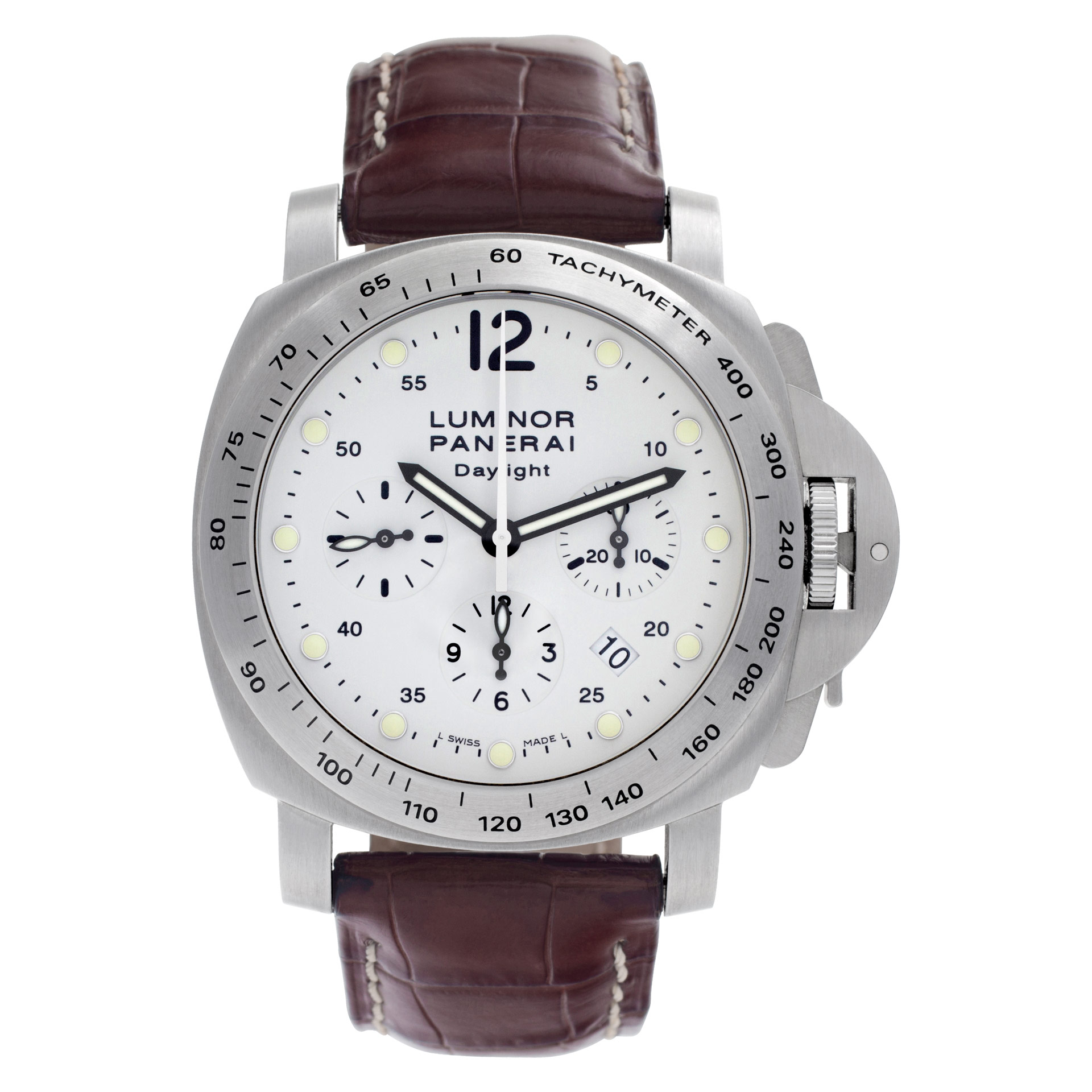 Preowned Panerai Luminor PAM00251 Stainless Steel White