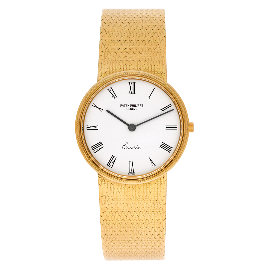 Pre-owned Patek Philippe Calatrava 3744 18k White dial 33mm