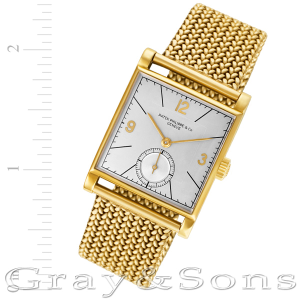 Used Patek Philippe Square 18k 25mm Manual watch | Gray & Sons