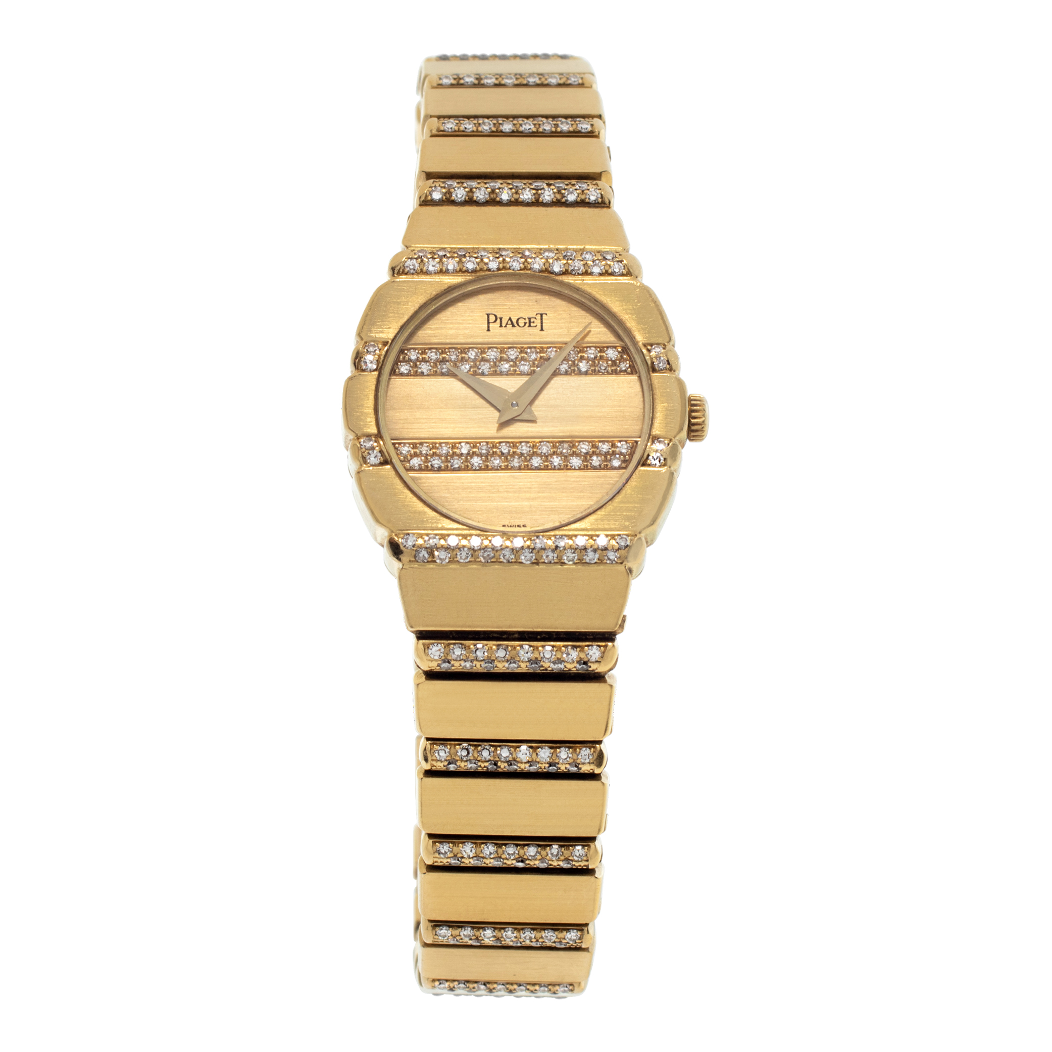 Used Piaget Polo in 18k with horizontal bars of diamonds | Gray & Sons