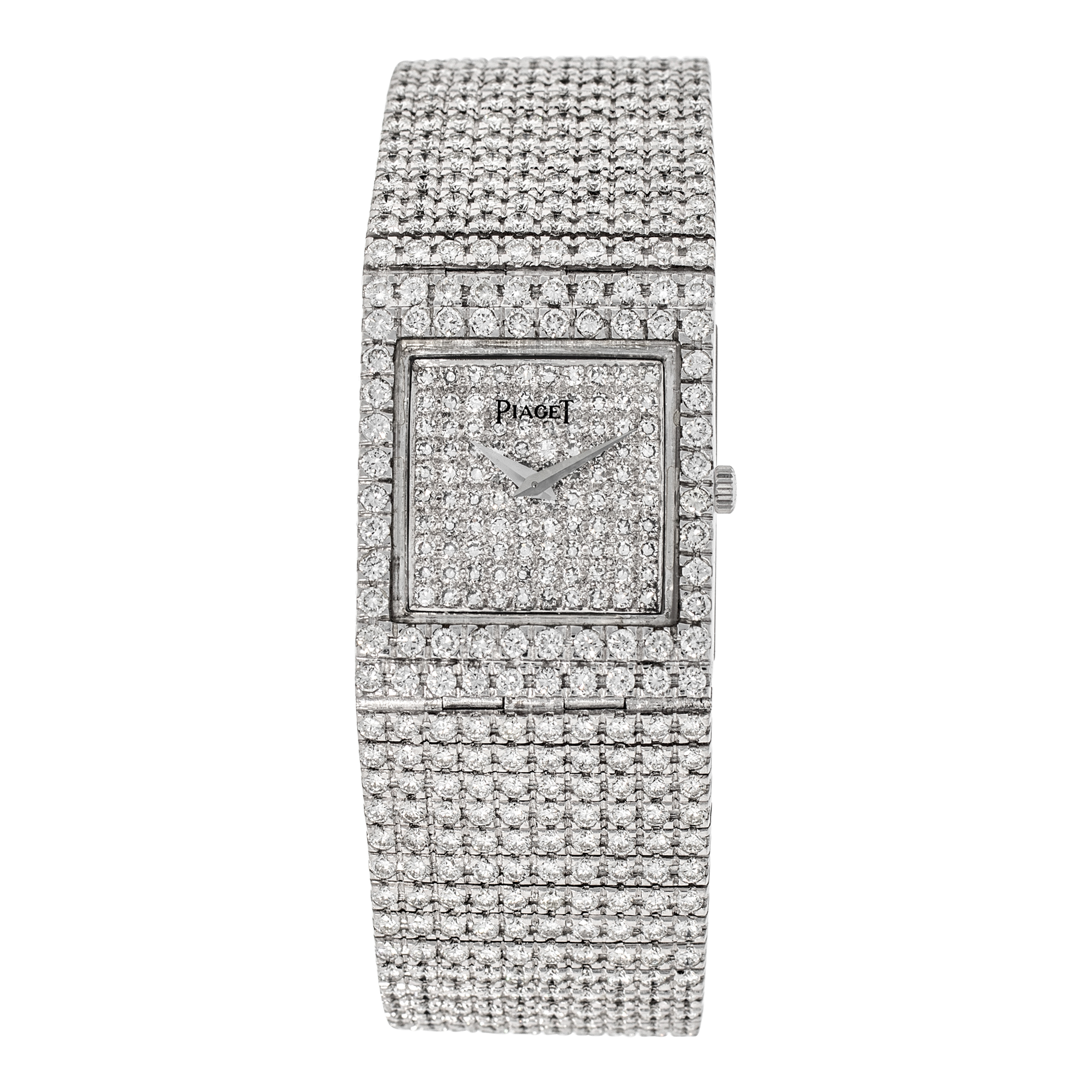 Preowned Piaget Protocol 8154 18k White Gold Pave W526977