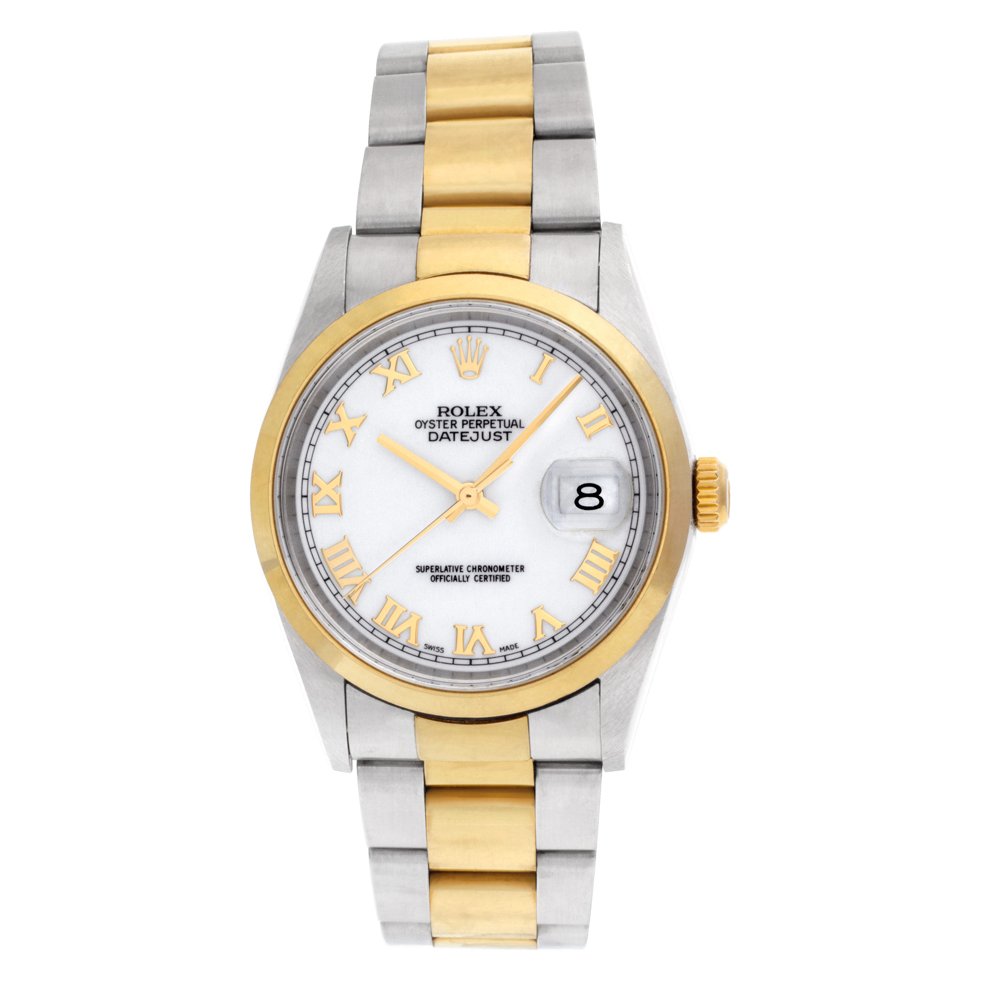 Pre-owned Rolex Datejust 16203 Stainless Steel White dial