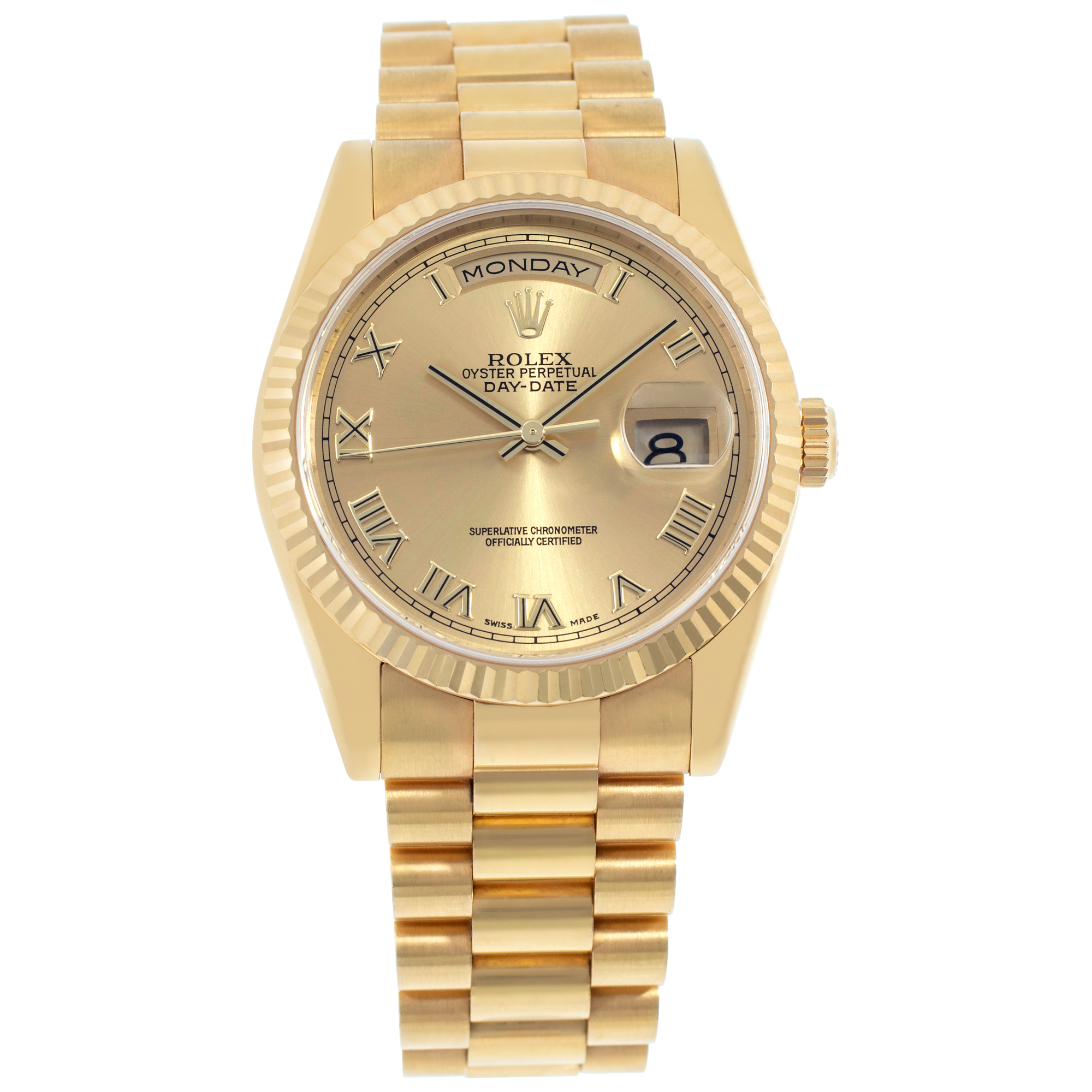 Pre-owned Rolex Day-Date 118238 18k yellow gold 36mm auto