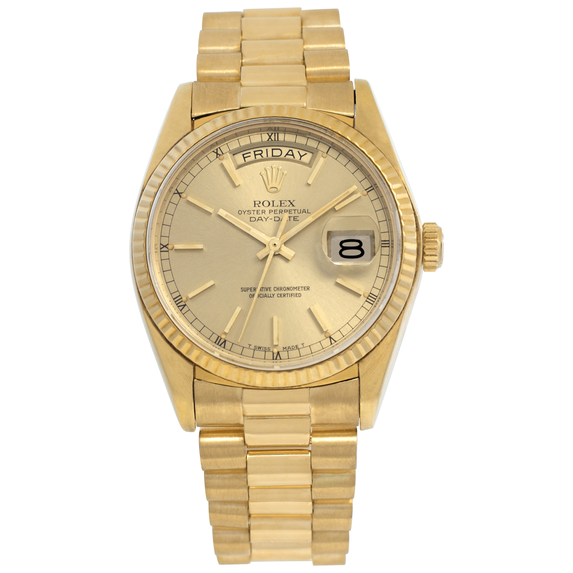 Pre-owned Rolex Day-Date 18038 18k Yellow Gold | Gray & Sons Jewelers