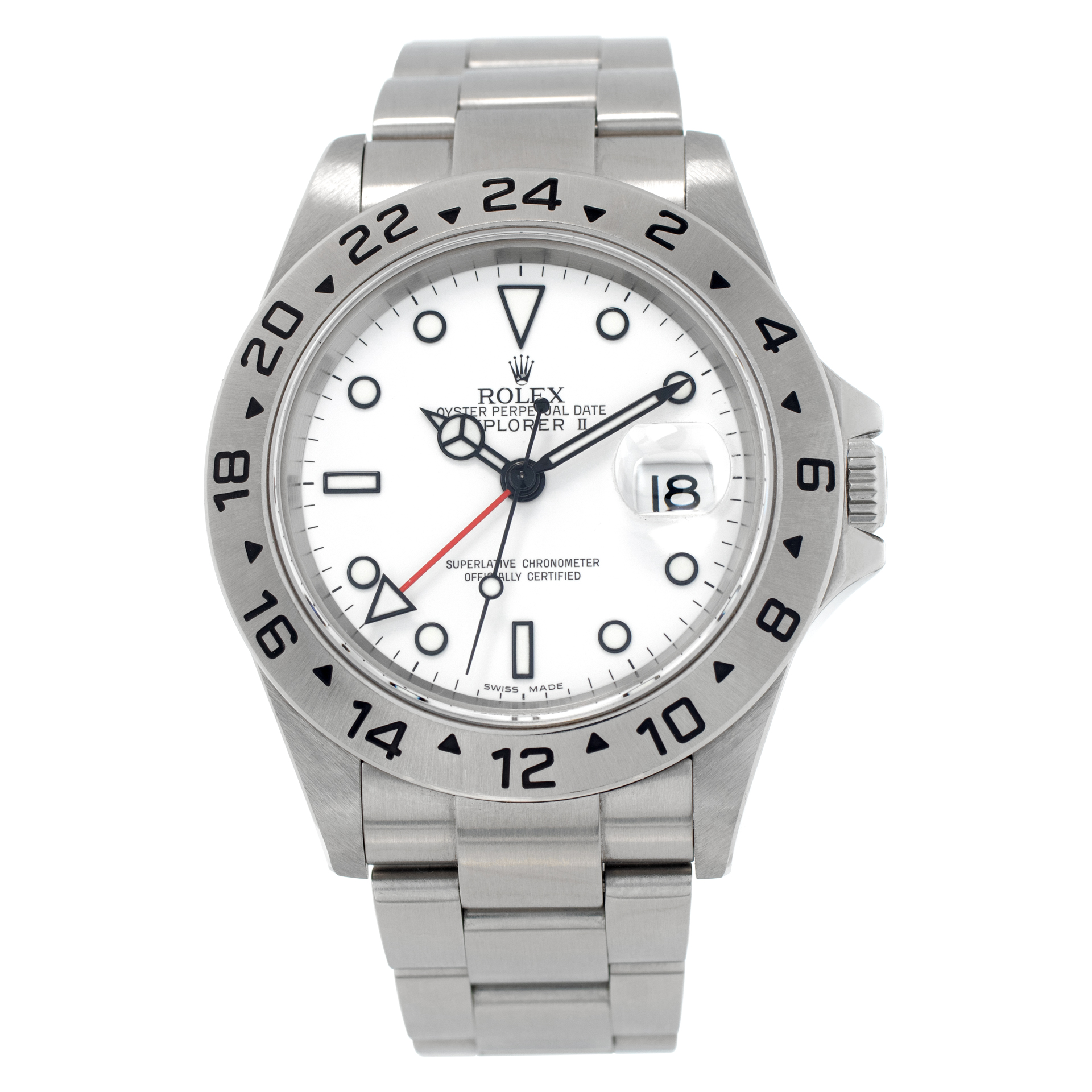 Preowned Rolex Explorer II 16570 Stainless Steel W527032 | Gray & Sons