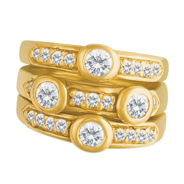 Three Stackable Diamonds Rings | Gray & Sons Jewelers
