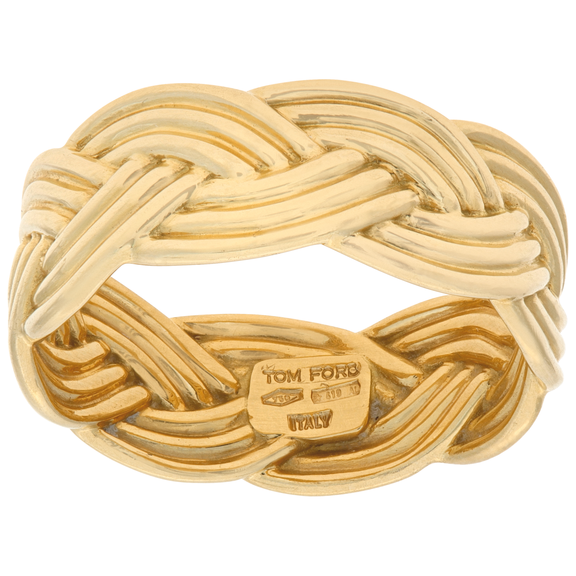 Tom Ford Braided ring in 18k yellow gold | Gray & Sons Jewelers