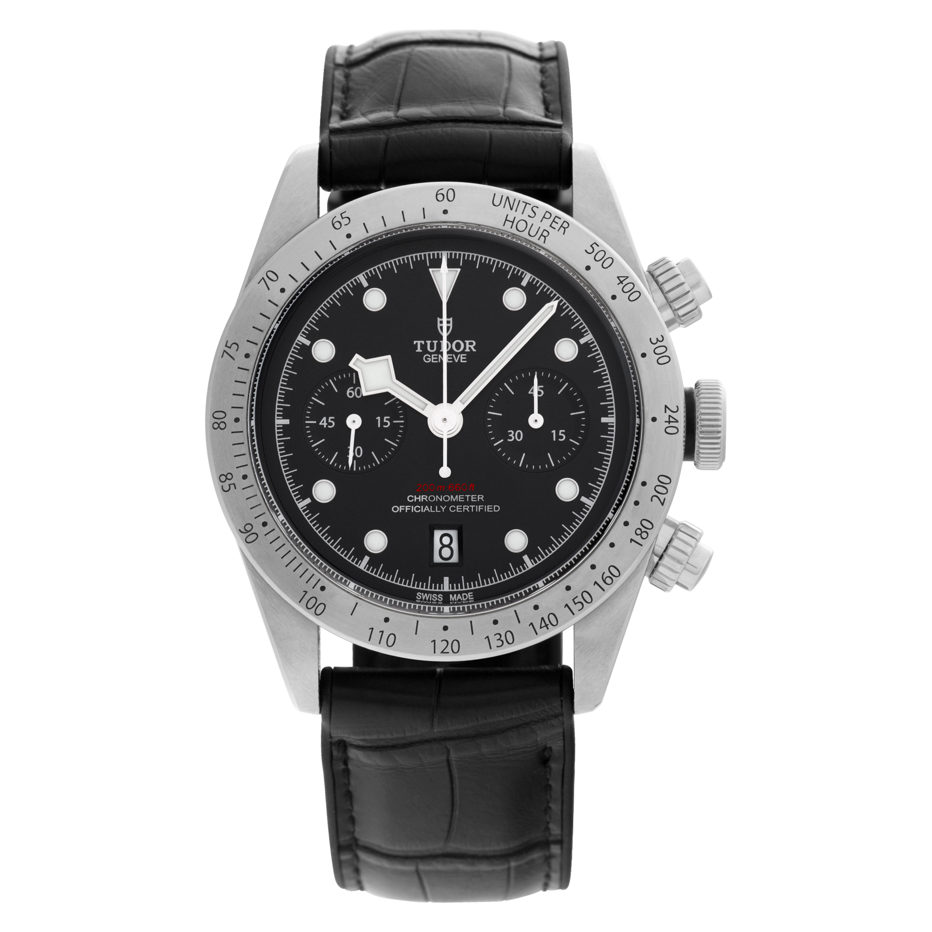Pre-owned Tudor Heritage 79350 Stainless Steel Black dial