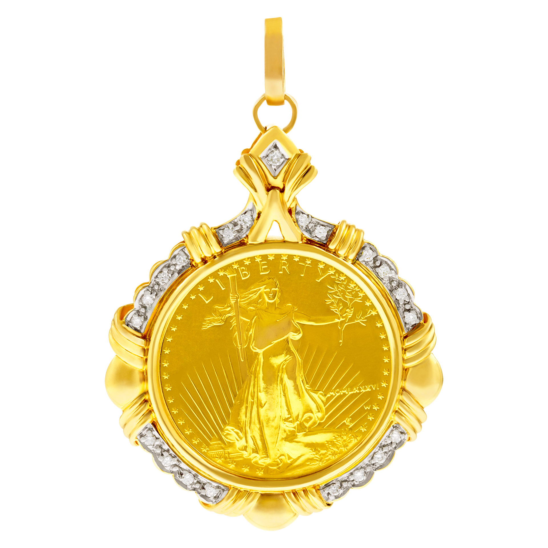US $50 gold "Eagle" coin pendant | Gray & Sons Jewelers