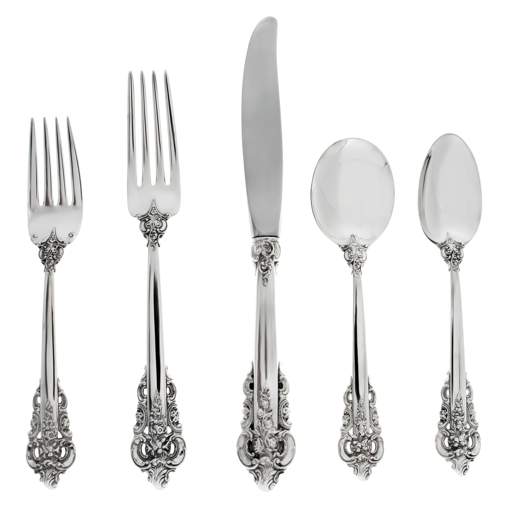 GRANDE BAROQUE sterling silver flatware set patented 1941
