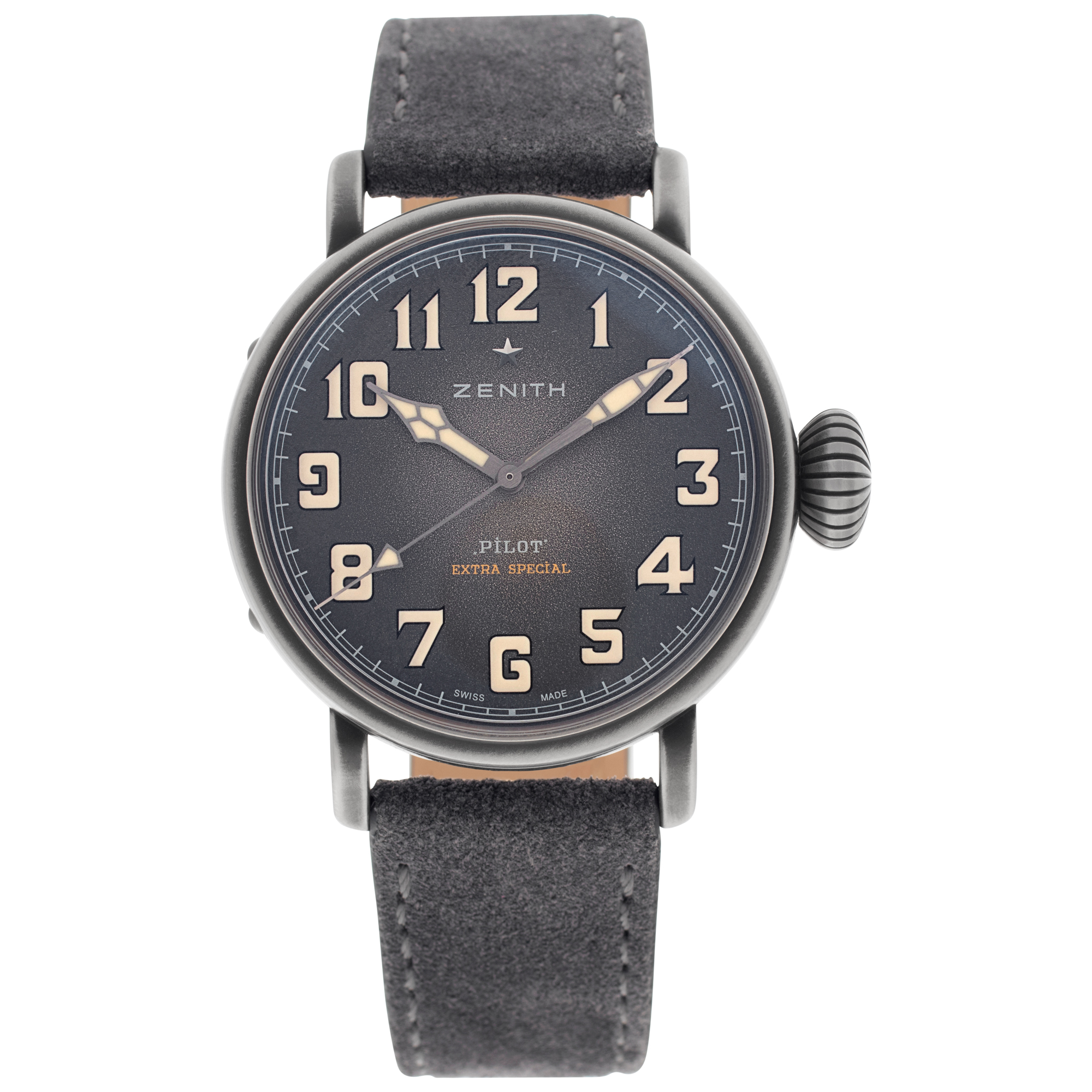 Used Zenith Pilot stainless steel 40mm auto watch | Gray & Sons