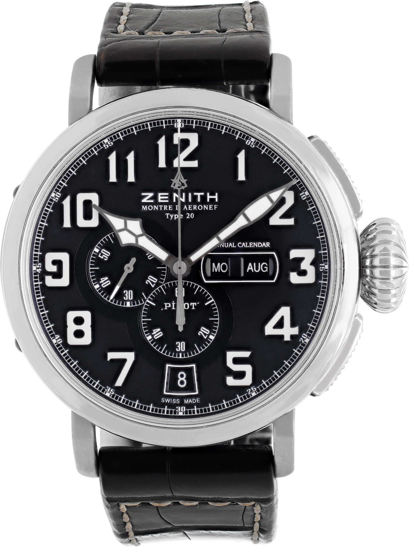 Preowned Zenith Pilots Chronograph 03.2430.4054 Stainless