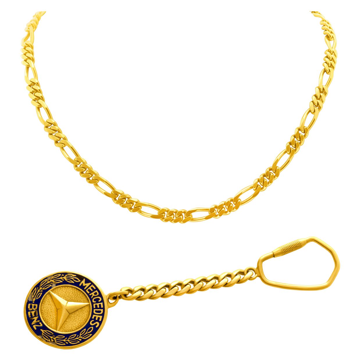 14k Gold Chain And Mercedes Key Chain For Scrap | Gray & Sons Jewelers