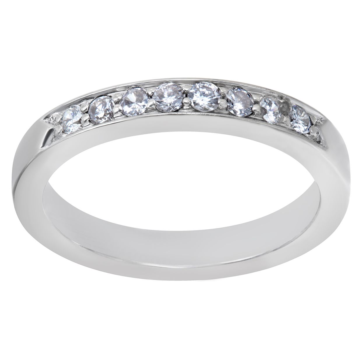 18k white gold semi-eternity diamond ring with approx 0.50 c