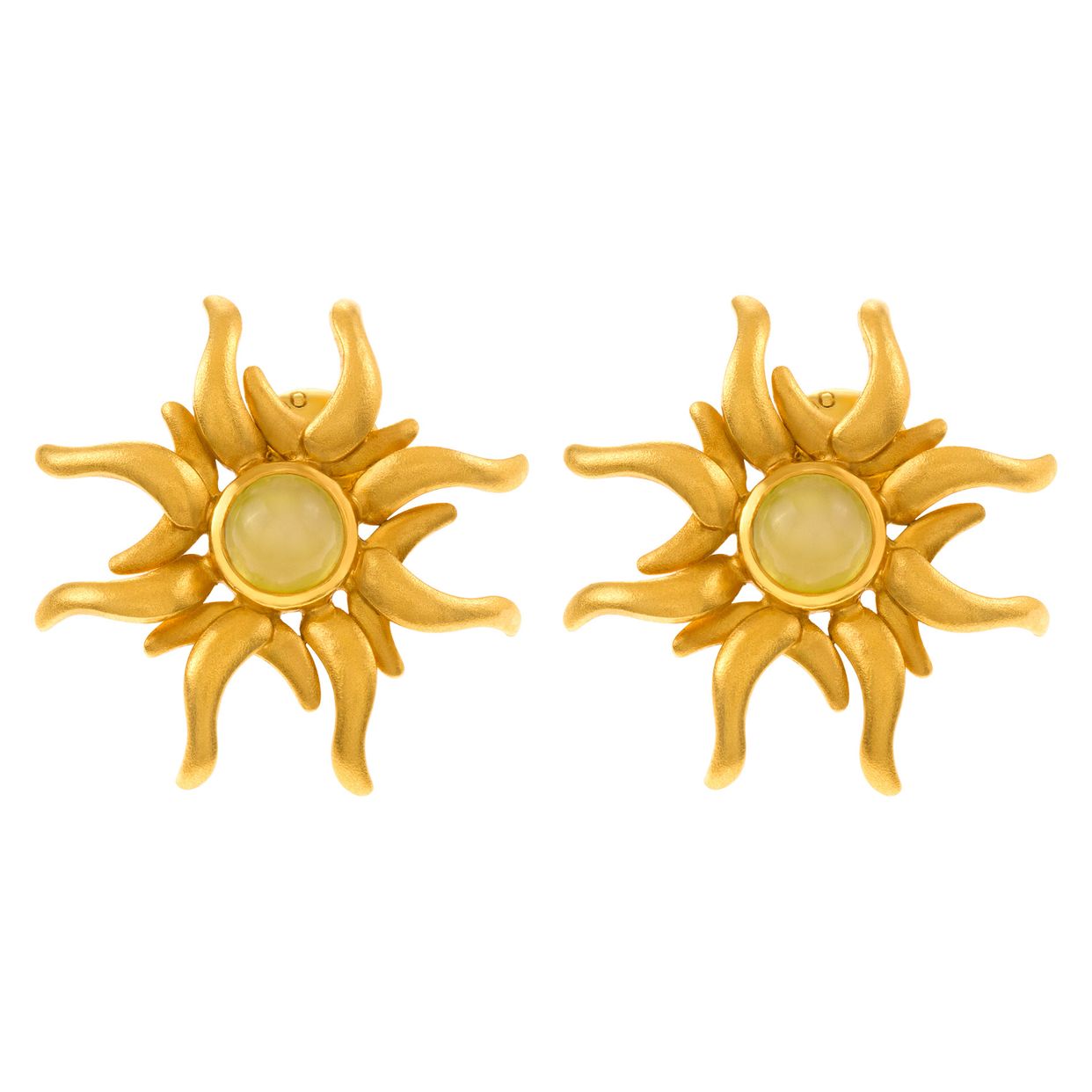 18K yellow gold sun studs | Gray & Sons Jewelers