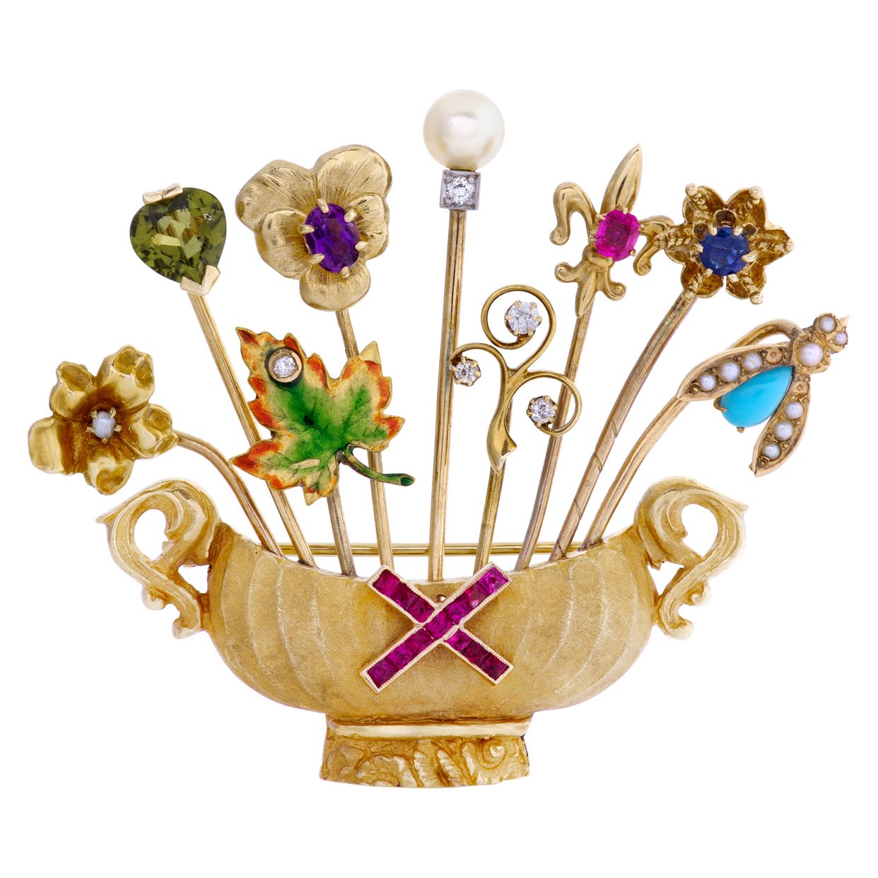 Antique Hat Pins Collection Made This Beautiful Basket Of Fl