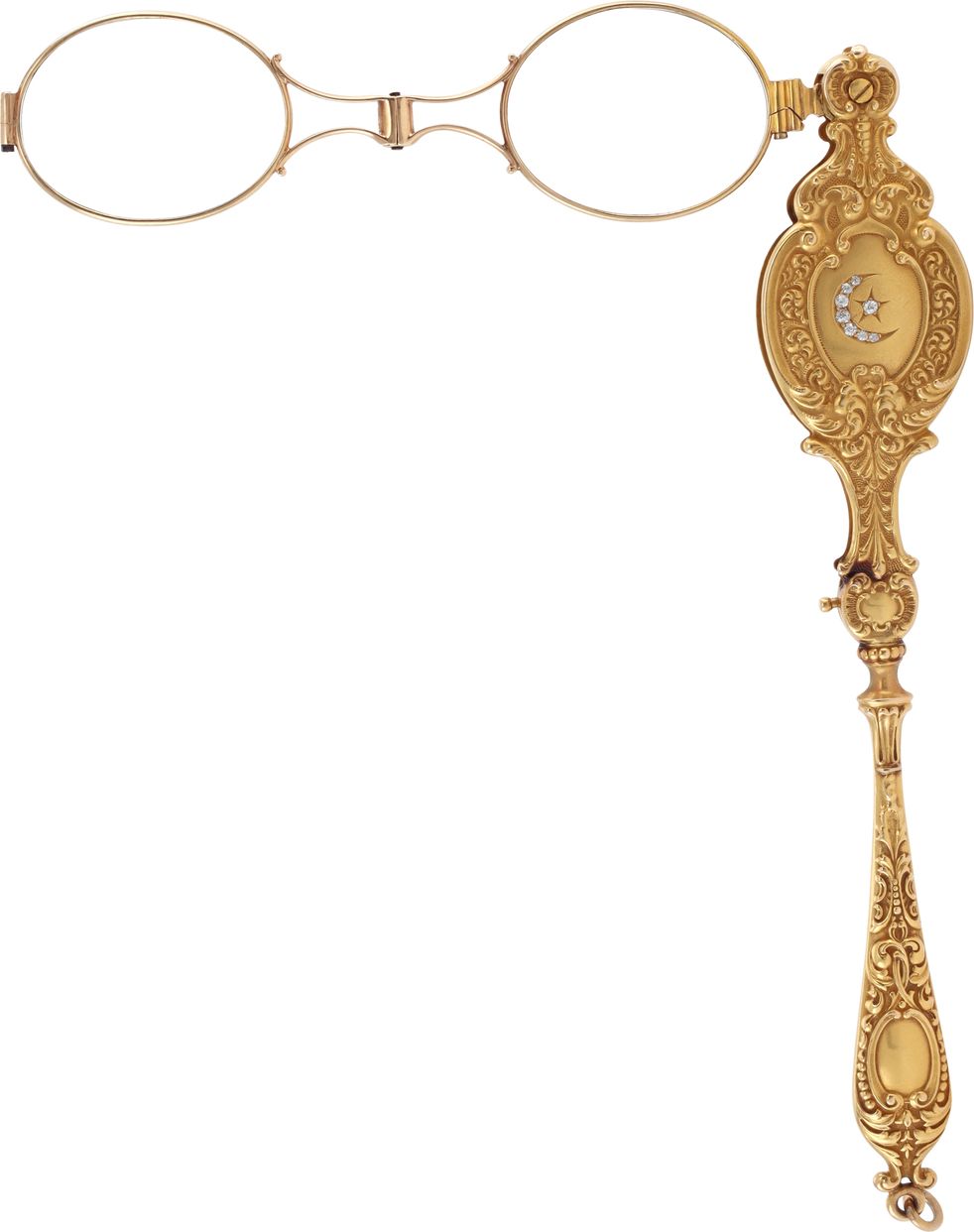 Antique Spectacles eye glasses Lorgnette in 14k gold 19th