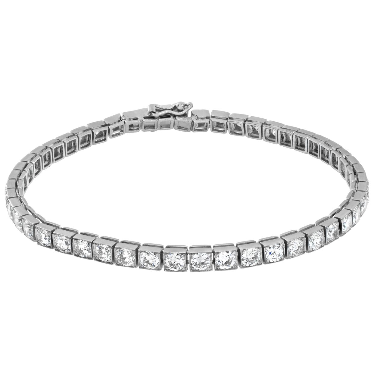 Art deco diamond line bracelet in platinum | Gray & Sons Jewelers