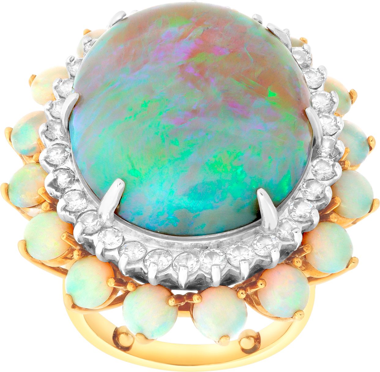 opal ring green