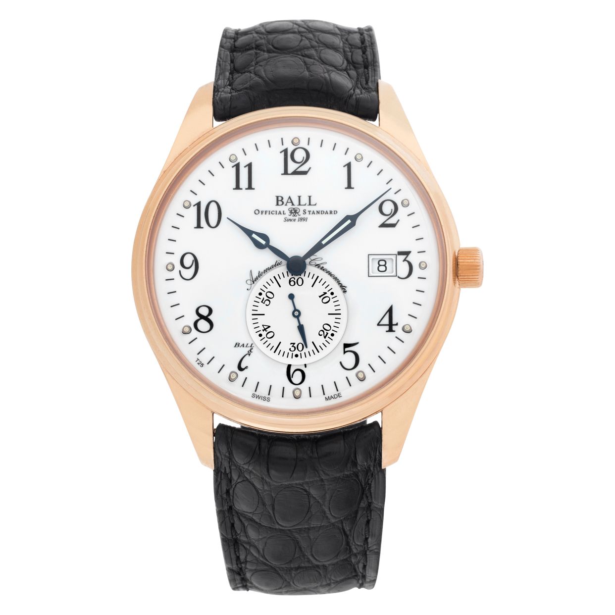 Used Ball Trainmaster NM3888D-PG-LCJ-WH 18k rose gold | | Gray & Sons