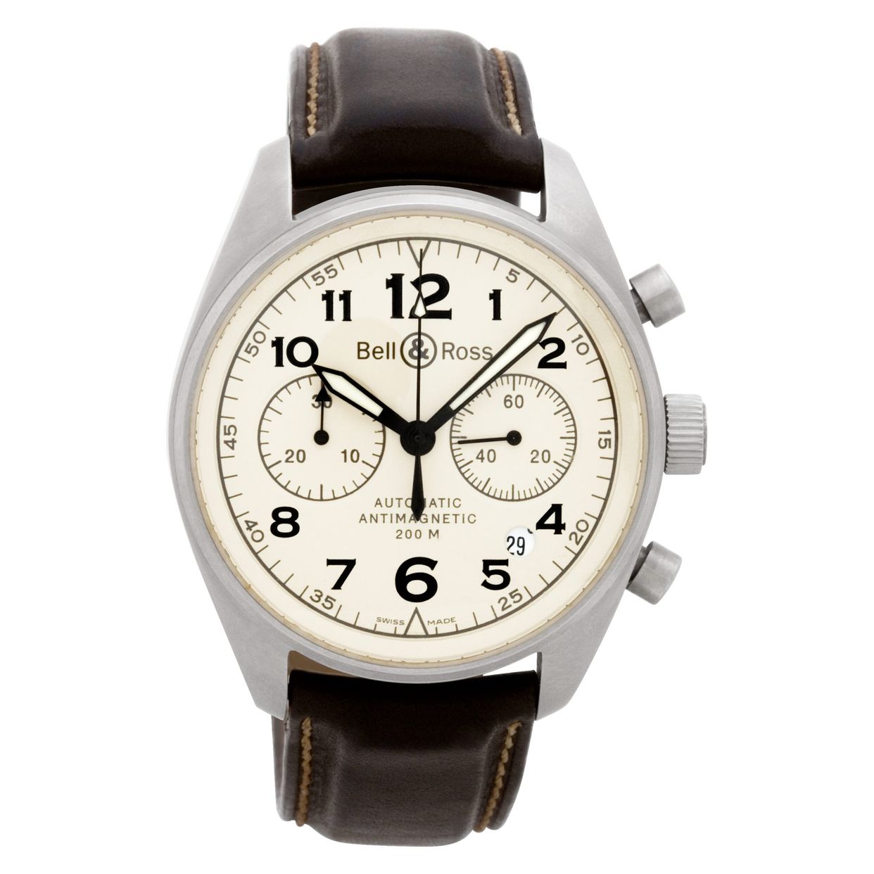 Pre-owned Bell & Ross vintage 126 V126A stainless steel 39mm